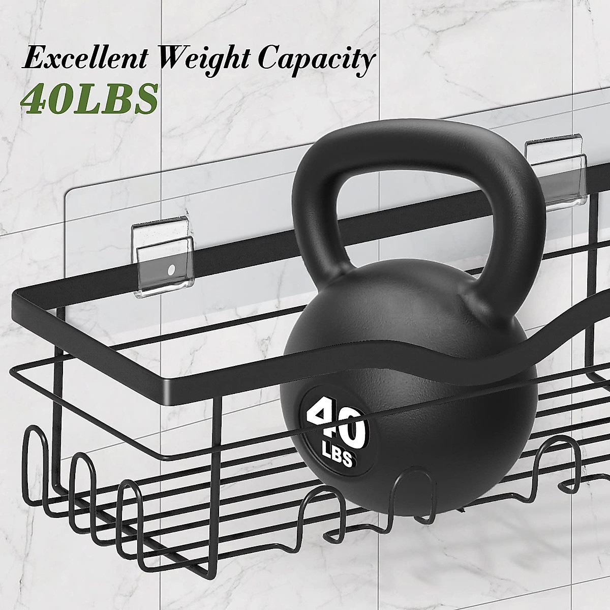 LiviNGPAi Shower Caddy Bathroom Organizer, Wall Mount Shower Organizer, Rustproof Stainless Steel Shower Shelves, Bathroom Shelves for Bathroom, Toilet, Kitchen and Dorm (3 Pack)