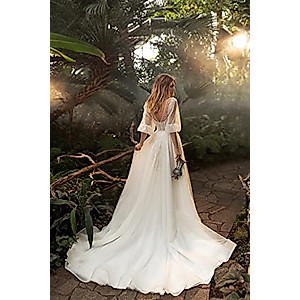Passat Ivory Long Detachable Chiffon Puff Sleeves For Wedding Dress Spark Detachable Sleeves For Wedding Dresses Add On 04