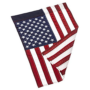 Evergreen American Flag 18-inch x 12.5-inch Garden Size | Heavy Duty Outdoor Premium 310D | Embroidered Stars and Stripes and Quadruple Stitched Edge | USA Residential or Commercial