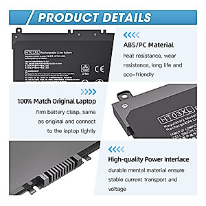 HTO3XL Laptop Replacement L11119-855 HT03XL Battery for HP Pavilion 15-CS3073CL 15-CU0058NR 15Z-CW100 15-CS3153CL 15T-CS200 15-CS0XXX 15-CS2064ST 15-CS3XXX 15-CW1068WM 15T-CS300 15-CW1063WM 15Z-CW000