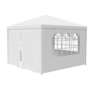 HomGarden 10'x10' Outdoor Canopy Tent Patio Camping Gazebo Storage Shelter Pavilion Cater Party Wedding BBQ Events Tent w/Removable Sidewalls