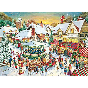 Ravensburger 15031 Collection No.1 Market & Santa's Christmas Supper 2X 500pc Jigsaw Puzzle,