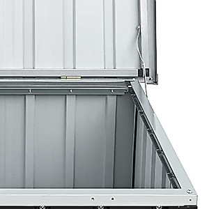 Galvanized Steel Garden Storage Container Deck Box,Garden Storage Box,Waterproof,Sturdy Structure,With lid, for Storing Cushion,Pillow,Blanket,Toys,Garden Tools,(Anthracite) 50.8"x26.4"x25.6"
