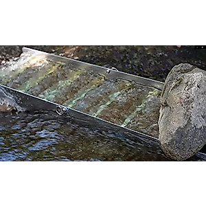 Sluice Box for Gold Mining; 50 inch Gold Prospecting Sluice; Folding Aluminum Sluice Box with Miners Moss; Large Gold Box for Gold Mining and Gold panning kit