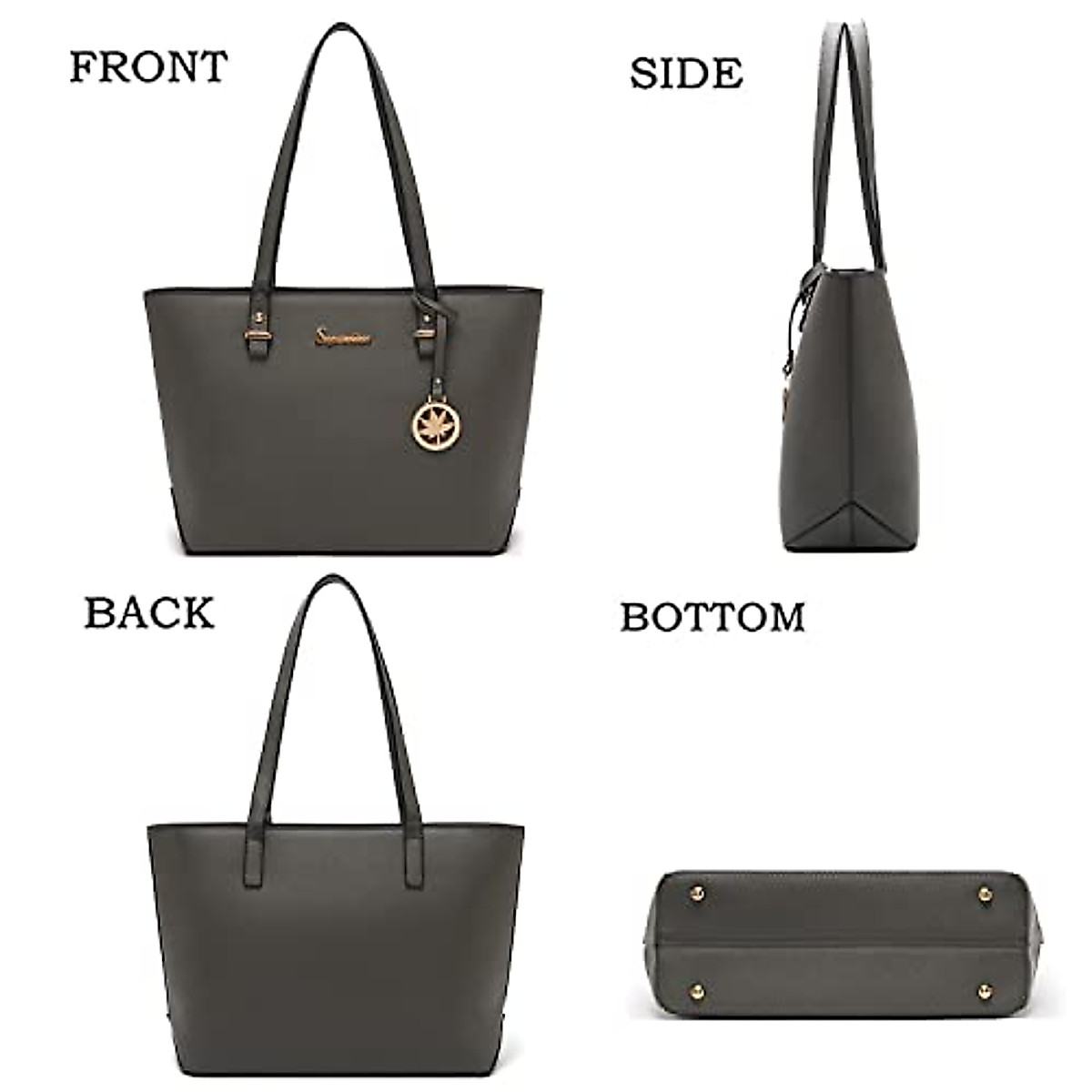 Large Purse Handbag Women Fashion Tote Bag Shoulder Bag Top Handle Satchel Wallet Set 3pcs