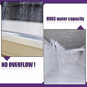 Mxclimate Gutter Guard 5'',Stainless Steel DIY Gutter Cover System 48ft,Micromesh Gutter Guards Downspout Leaf Protection fits any Traditional Roof Gutter Type,white