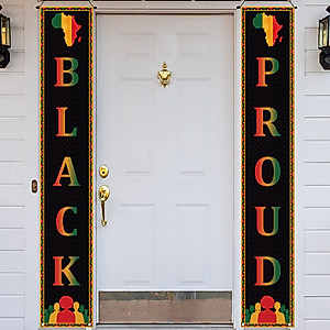 Black History Month Decorations Black Proud Welcome Sign Pan African American Black History Month Decorations and Supplies for Home Party