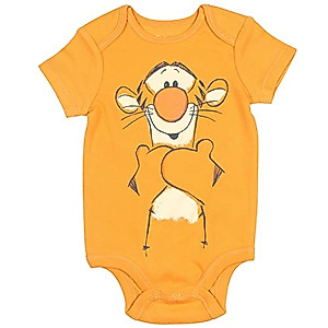 Disney Mickey Mouse Lion King Pooh Bear Tigger Stitch Baby 5 Pack Bodysuits Newborn