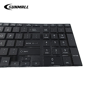 SUNMALL Laptop Keyboard replacement (with FRAME) Compatible with Toshiba Satellite c850 c855 c855d l850 l855 c875 c875d l875d p850 p855 p875d Black US Layout