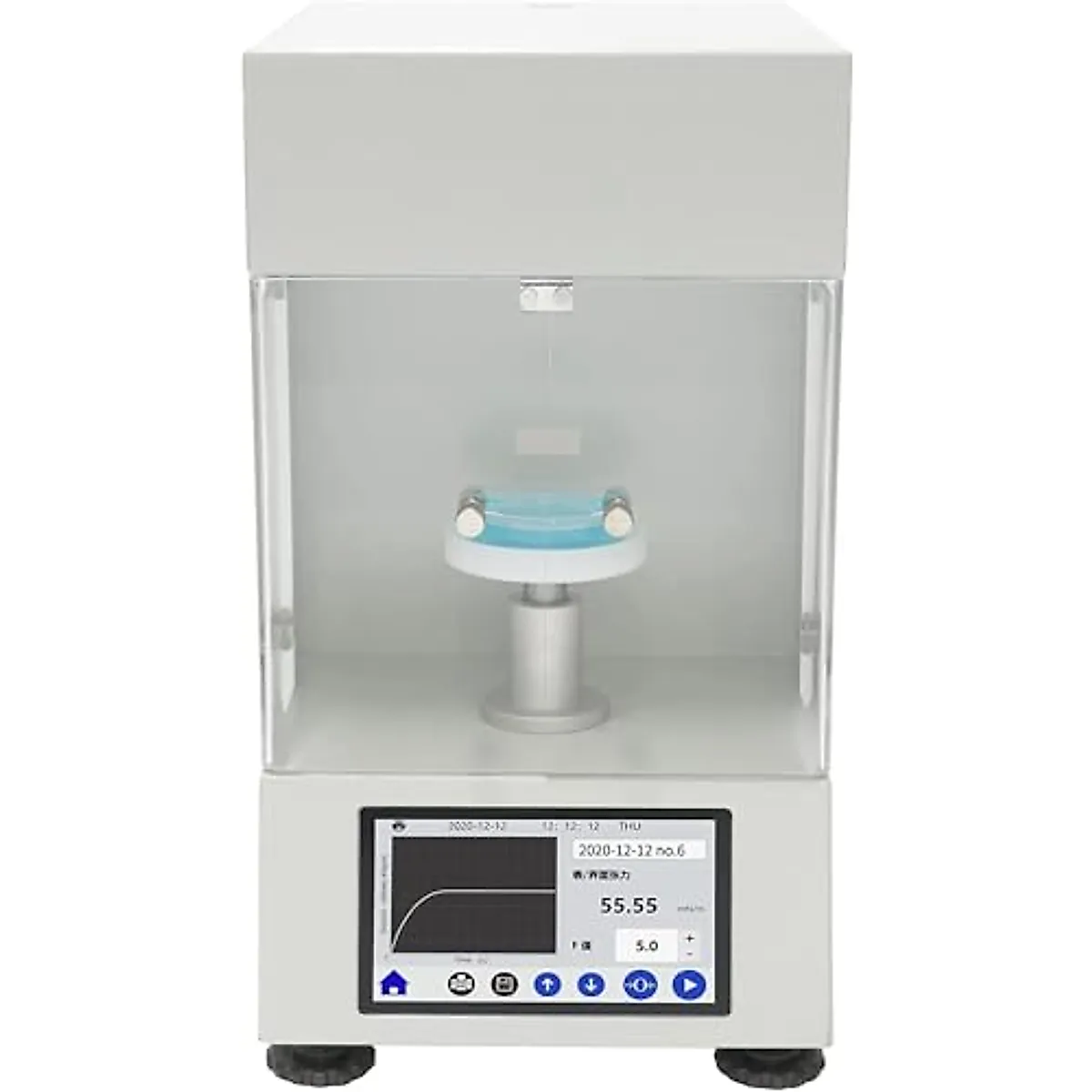 VTSYIQI Surface Tension Equipment Automatic Interfacial Tension Meter with Platinum Loop Range 0 to 1000 mN/m Accuracy 0.1mN/m Automatic Lifting and lowering of Sample Stage