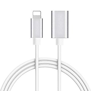 MeloAudio 3.3FT TPE Extension Cord Cable Charging Sync Video & Audio Compatible with iOS Devices (Phone/Pad/Pod), Male to Female Dock Cable Extender Connector Case Adapter