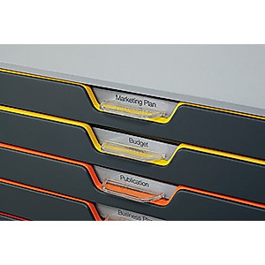 Durable 760727 VARICOLOR 7, Drawer Desk Storage Box, Gray & Multicolor