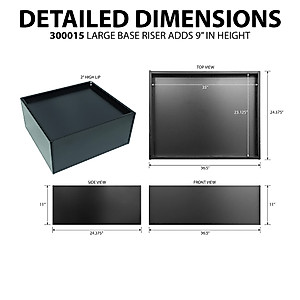 Creative Arcades 10" Riser Pedestal w/Locking Drawer & Key | Compatible with Creative Arcades Largest 32 LCD Screen 1162 & 3500 Game Three-Sided Cocktail Lift Top Arcade Game Tables | Black