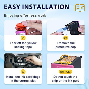 MYCARTRIDGE 67XL Remanufactured Ink Cartridge Replacement for HP 67XL (1 Black, 1 Tri-Color) for DeskJet 2755 2752 1255 DeskJet Plus 4155 4158 4140 Envy 6455 6052 6458 6055 Printer 67XL Ink Cartridge