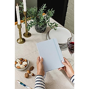 Busy B Compact A6 Day A Page Diary January to December 2024 - A6 Cloud Blue - Faux Leather Daily Planner with Lined Pages, Notes and Year Planner