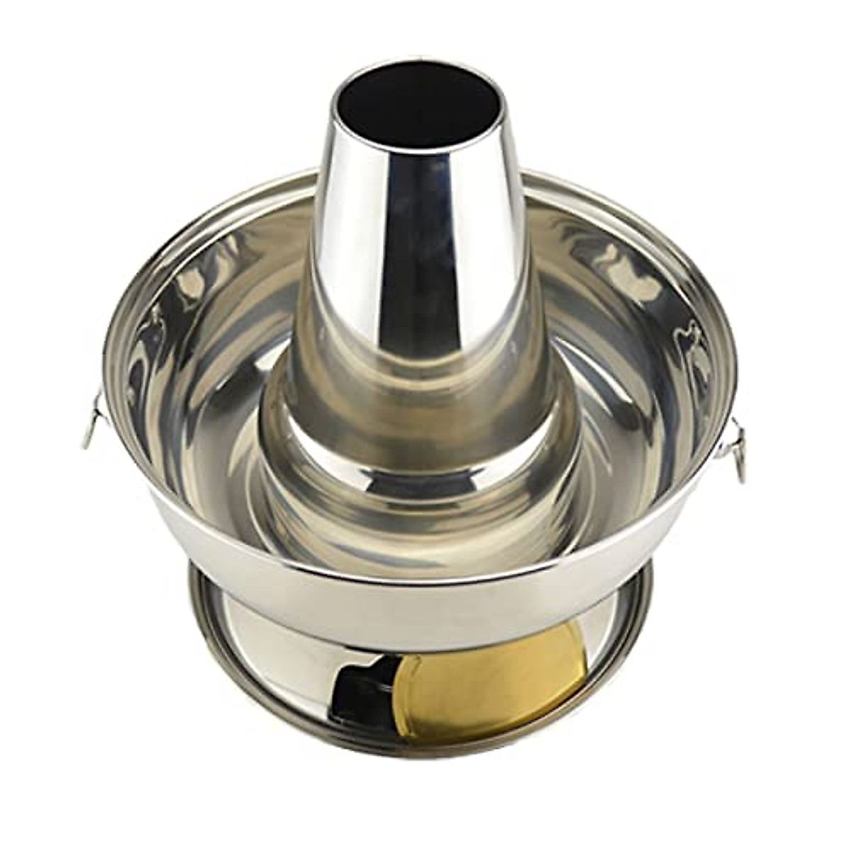 3.5l Stainless Steel Hot Pot Chafing Dish Beijing Traditional Charcoal Hotpot Cooker Picnic Cookware Chinese hot pot (Color : Red copper)