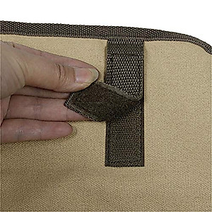 10 PACK Organizer Portable Multi Pocket Canvas Utensil Storage Holder Multi-Purpose Brush Roll Bag Travel Tool Roll Pouch for Camping Barbecue Flatware Hiking