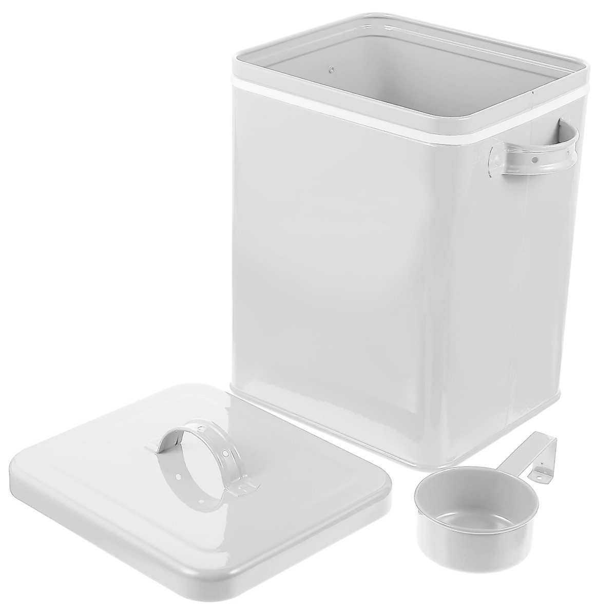 BESTOYARD 10 Lbs Box Kitchen Storage Bucket Grain Storage Container Rice Dispenser Cereal Dispenser Countertop Flour Containers Can Food Iron Rice Tin with Lid