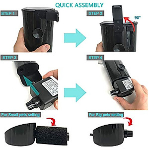 K1-Store Turtle Filter Aquarium Filter Low Water Level Internal Filter Waterfall Flow Aquarium Pump for Turtle Tank Fish Tank Reptiles Shrimp Frog Crab Tank Amphibian Tank(Filter 2020)