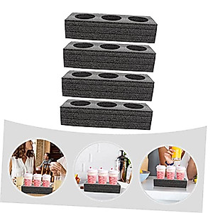 4pcs Milk Tea Drink Cup Holder Takeout Drink Hot and Cold Cup Carrier Drink Carrier Tray Take Out Cup Holder Takeout Cup Trays Tea Bottle Holders Milk Tea Cup Pearl re-usable