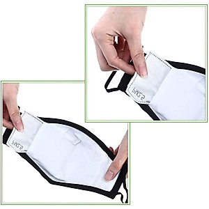 Suxgumoe Dust Mask, 2PCS Washable Reusable Cotton Anti Pollution PM2.5 Mask Face Mouth Mask with 2pcs Activated Carbon Filter