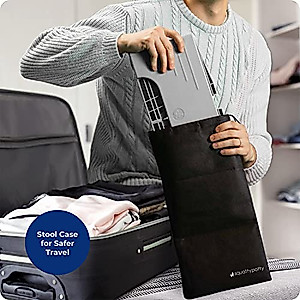 Squatty Potty Porta Traveler Foldable Toilet Stool for Travel, 7" Height, Gray