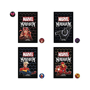 Marvel Mayhem-Card Game, Featuring Super Heroes, Fun Game for Marvel Fans Ages 8+, Fast-Paced, Easy-to-Learn for 2-4 Players