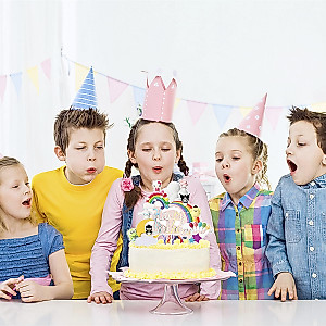 1PCS Cute Kitty Cake Topper for Kitty Party Supplies Decorations, Kitty Birthday Party Cake Decorations for Kids Girls Boys Happy Birthday Baby Shower Decor