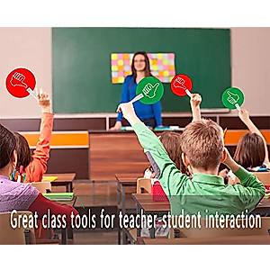 AncaSuna, Thumbs UpThumbs Down Paddles for Classroom Voting, Teacher Event Supplies and Auction Signs 24 Packs