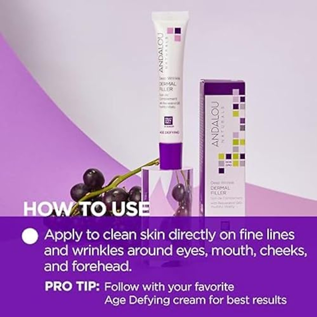 Andalou Naturals Deep Wrinkle Dermal Filler, Aloe Vera, 0.6 Fl Oz