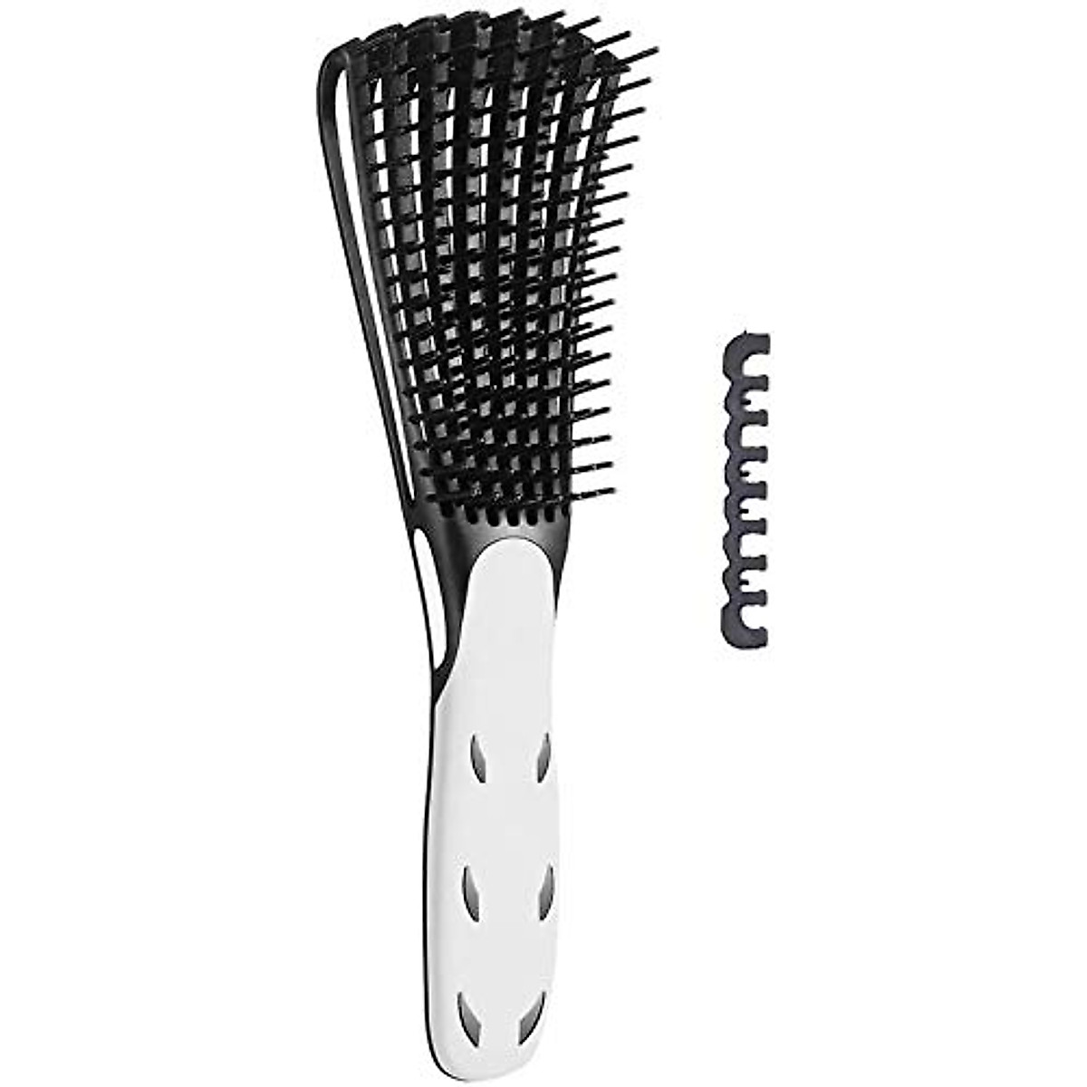 Detangling Brush for Natural Hair-Detangler for Afro Textured 3a to 4c Kinky Wavy, Detangle Easily with Wet,Coily Hair,Dry,Curly,Conditioner, Improve Hair Texture-Easy Clean (Black)