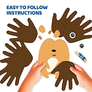 DISHIDIANZI Art and Crafts Kit for Children and Preschool Children, Simple Handicrafts for Children Aged 3-5 Years - Animal Craft Set Includes Supplies and Instructions