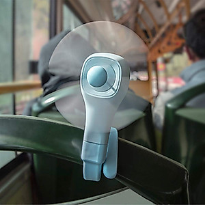 Kbinter Woman Man Boy Girl Mini Handheld Stroller Fan, 500mAh Portable Baby Car Seat Fan Flexible Tripod Fix Clip on Stroller, USB or Battery Powered Rechargeable Desk Fan 2 PACK (BLUE+PINK)