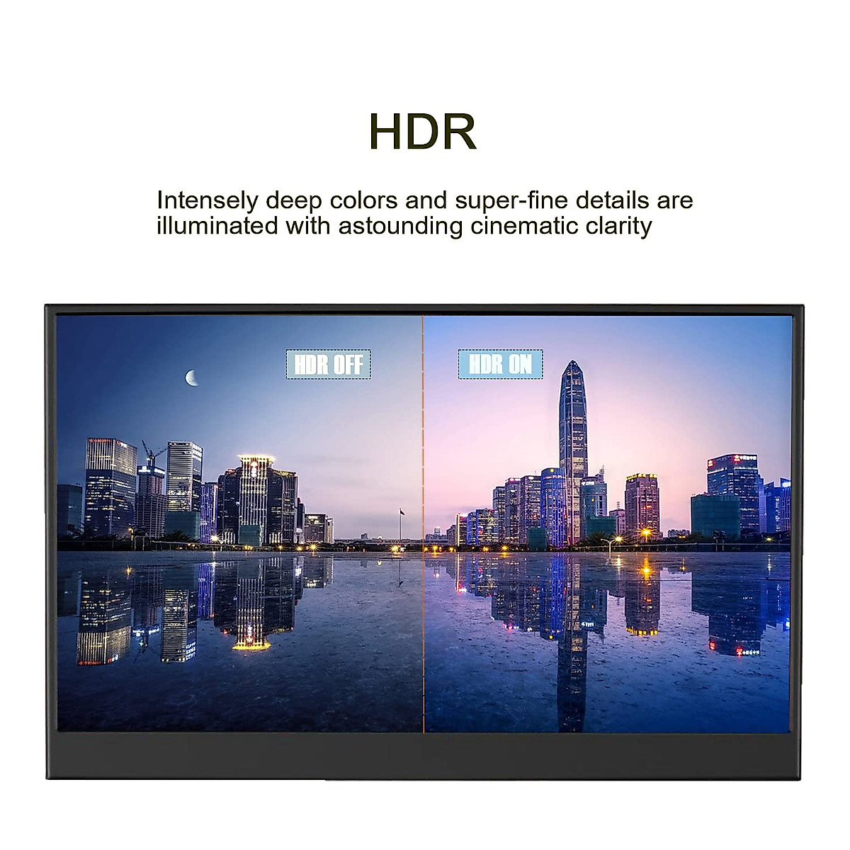 HUIISUOC Portable Monitor 17.3 Inch Ultra Slim Portable Monitor for Computer Display Full HD 1080P IPS Screen 178°Full View. USB C Monitor with HDMI for Laptop/Computer/Smart Phone/Xbox/PS4