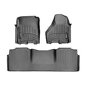 WeatherTech Custom Fit FloorLiners for Ram Truck 2500/3500, Ram 2500/3500-1st & 2nd Row (444781-444772), Black