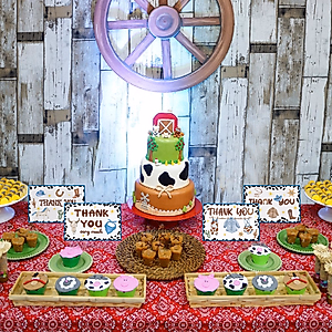 NODMIPNS 60 Pieces Little Cowboy Baby Shower Thank You Cards,Western Rodeo Thank You Cards Includes 30 Pieces Envelopes and 30 Pieces Cowboy Cards with Stickers for Baby Shower Wedding Bridal