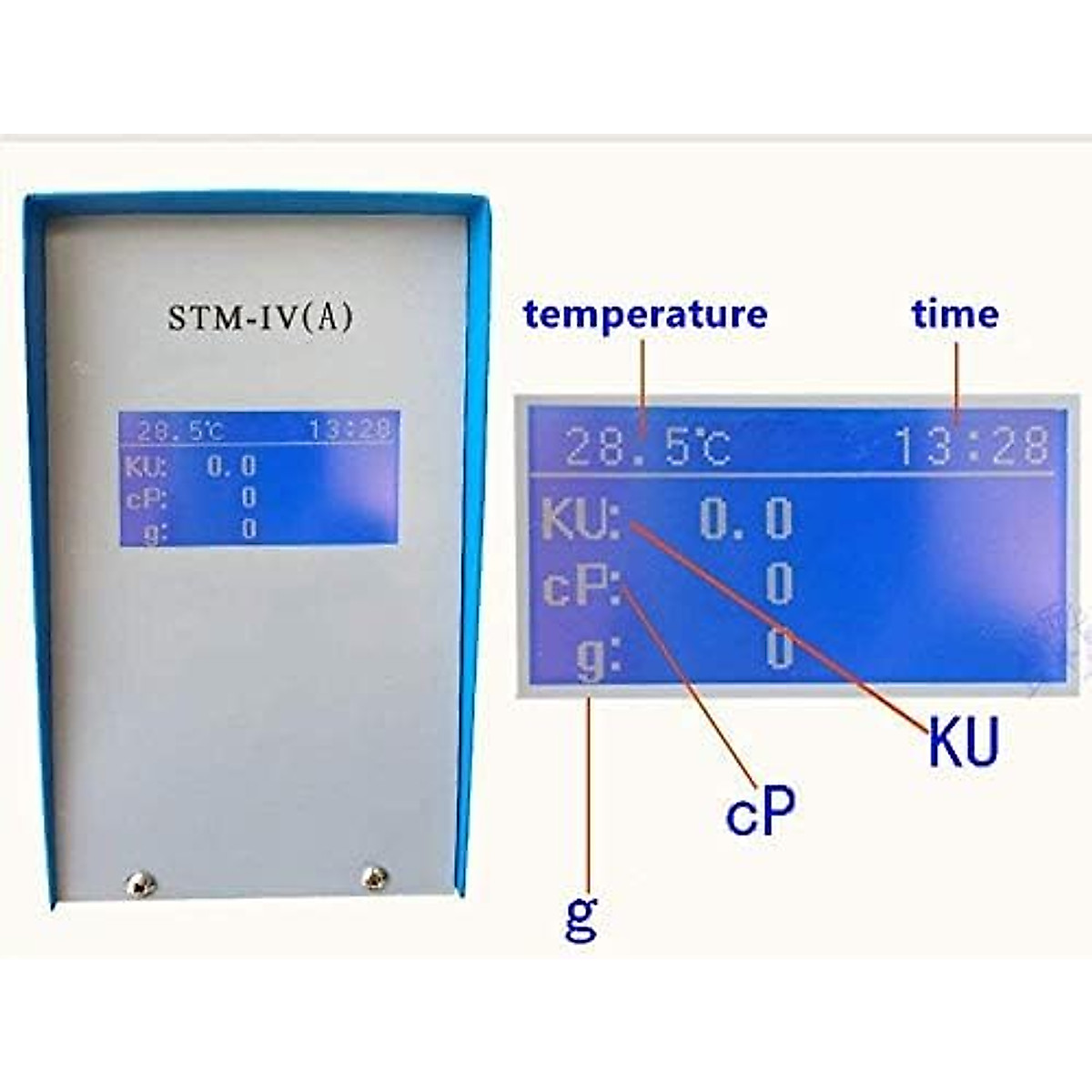 VTSYIQI Stormer Viscometer Digital Rotary Viscometer Tester with Accuracy 2.00% Range 40.2 to 141.0KU Temperature Ku g CP Time Value for Paints Coatings Inks ASTM D562 Standard