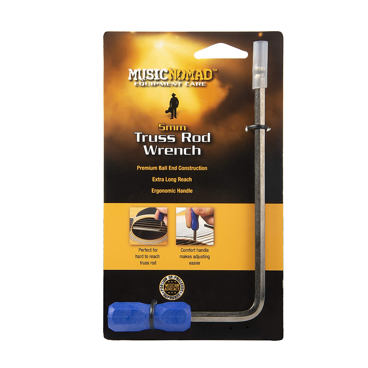 MusicNomad Premium Truss Rod Wrench - 5mm for Martin Guitars (MN236)