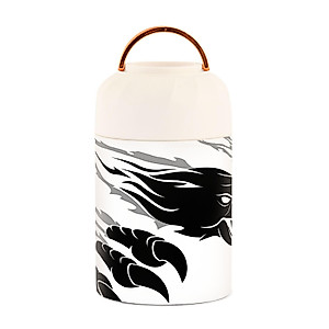 CUPADA Claw Rip Food Jar for Hot and Cold, Paw Stratching Insulated Food Jars Vacuum 17OZ with Folding Spoon for Work Trip Picnic Camping
