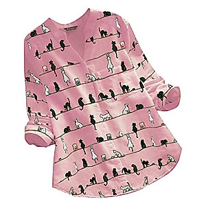 Womens Long Sleeve Ribbed Tunic Tops Deep V Neck Button Slim Shirts Long Sleeve Shirts for Women Pack Cotton