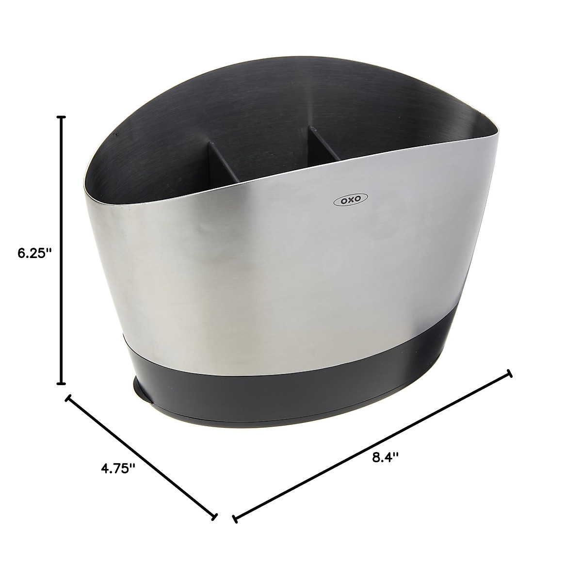 OXO Good Grips Stainless Steel Utensil Holder 8.4" x 4.75" x 6.25"