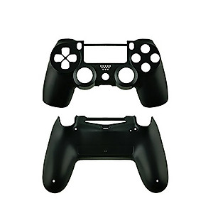 Ambertown Replacement Full Housing Shell Case Cover with Buttons Mod Kit for PS4 Pro Slim for Sony Playstation 4 Dualshock 4 PS4 Slim Pro Wireless Controller - Black