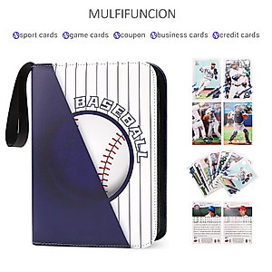 BRGHOMEL Baseball Card Binder with Sleeves, 900 Pockets Display Baseball Card Holder for Baseball Trading Cards, Carrying Trading Card Binder, Organizer for Sports Card and Other TCG