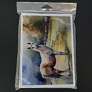 Caroline's Treasures DAC2959GCA7P Llama Greeting Cards Pack of 8 Blank Cards with Envelopes Whimsical A7 Size 5x7 Blank Note Cards