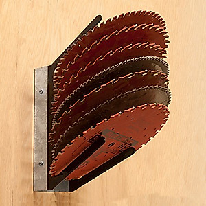 Peachtree 2271 Saw Blade Storage Rack. Safely Store Up to Eight Saw Blades. Store Table Saw Blades, Circular Saw Blades and Either 10" or 12" Blades