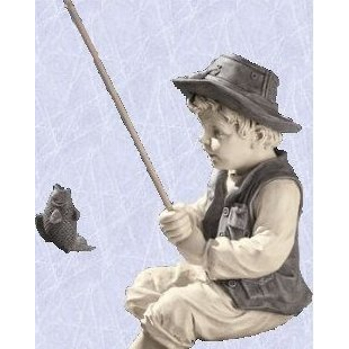 Frank the Fisherman statue home garden boys boy sculpture (The Digital Angel)