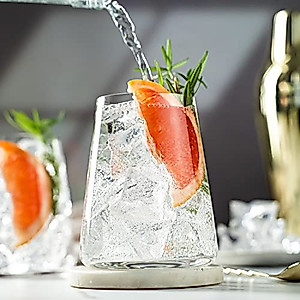 Premium Highball Drinking Glasses Set of 4, 17oz - Ideal Father's Day Gift - High-Quality German-Made, Durable, Elegant Glassware - Perfect for Cocktails, Water, Juice - Sleek European Style Tumblers