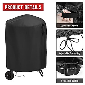 Hengme Outdoor Fireplace Cover for Fire Sense 01471 Fire Pit,Durable Waterproof and Uv-Resistant Patio Outdoor Fireplace with Drawstring Cord All Season Protection