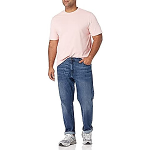 Amazon Essentials Men's Regular-Fit Short-Sleeve Crewneck T-Shirt, Pack of 2, Light Pink, Large