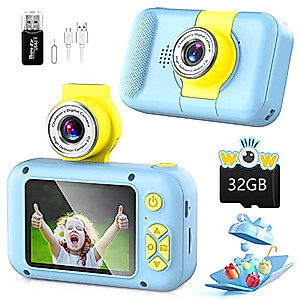 Kid Camera,ARNSSIEN Camera for Kid,2.4in IPS Screen Digital Camera,180°Flip Len Student Camera,Children Selfie Camera with Playback Game,Christmas/Birthday Gift for 4 5 6 7 8 9 10 11 Year Old Girl Boy